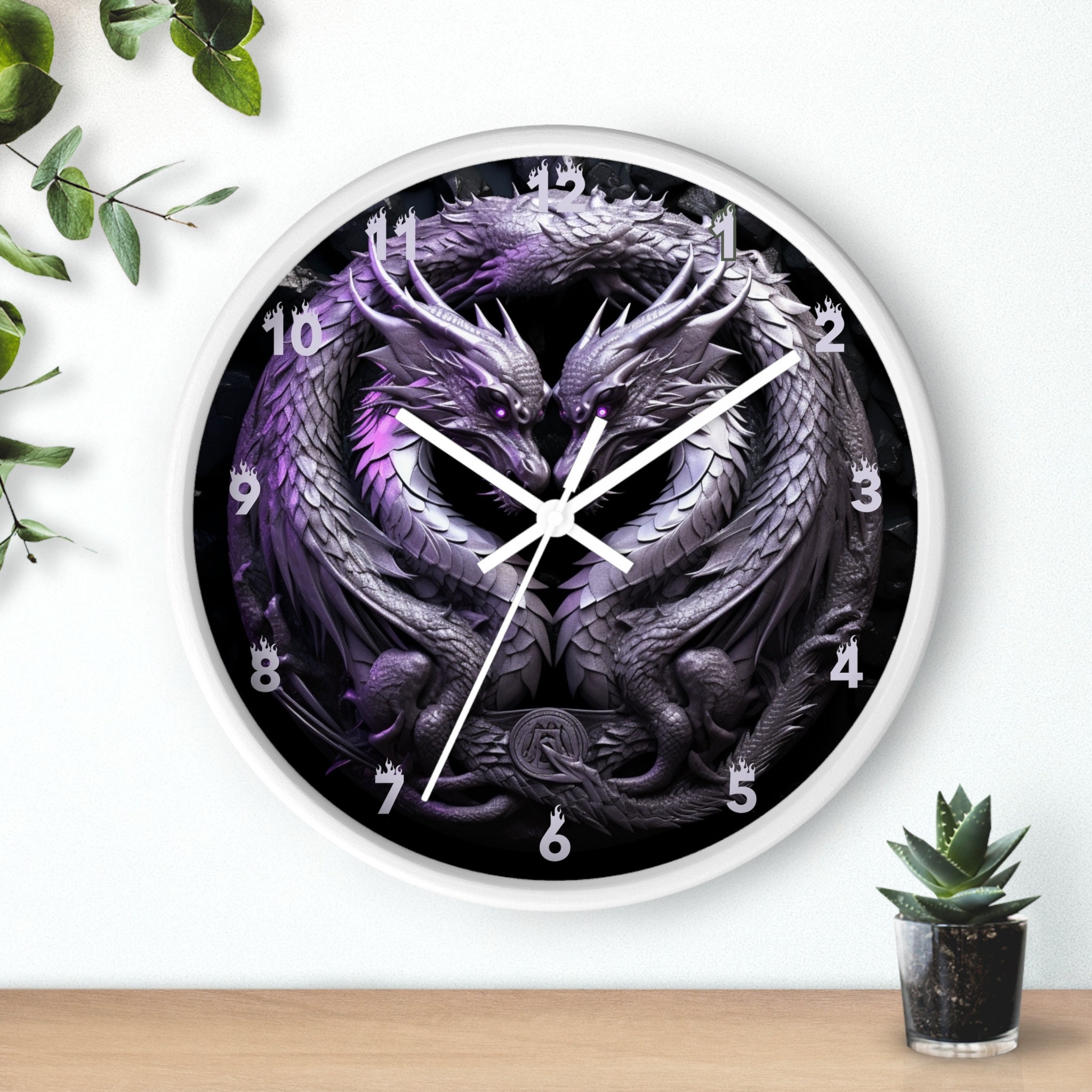 Dragon Wall Clock, Dragon Clock, Dragon Hanging Clock, Cool Dragon ...