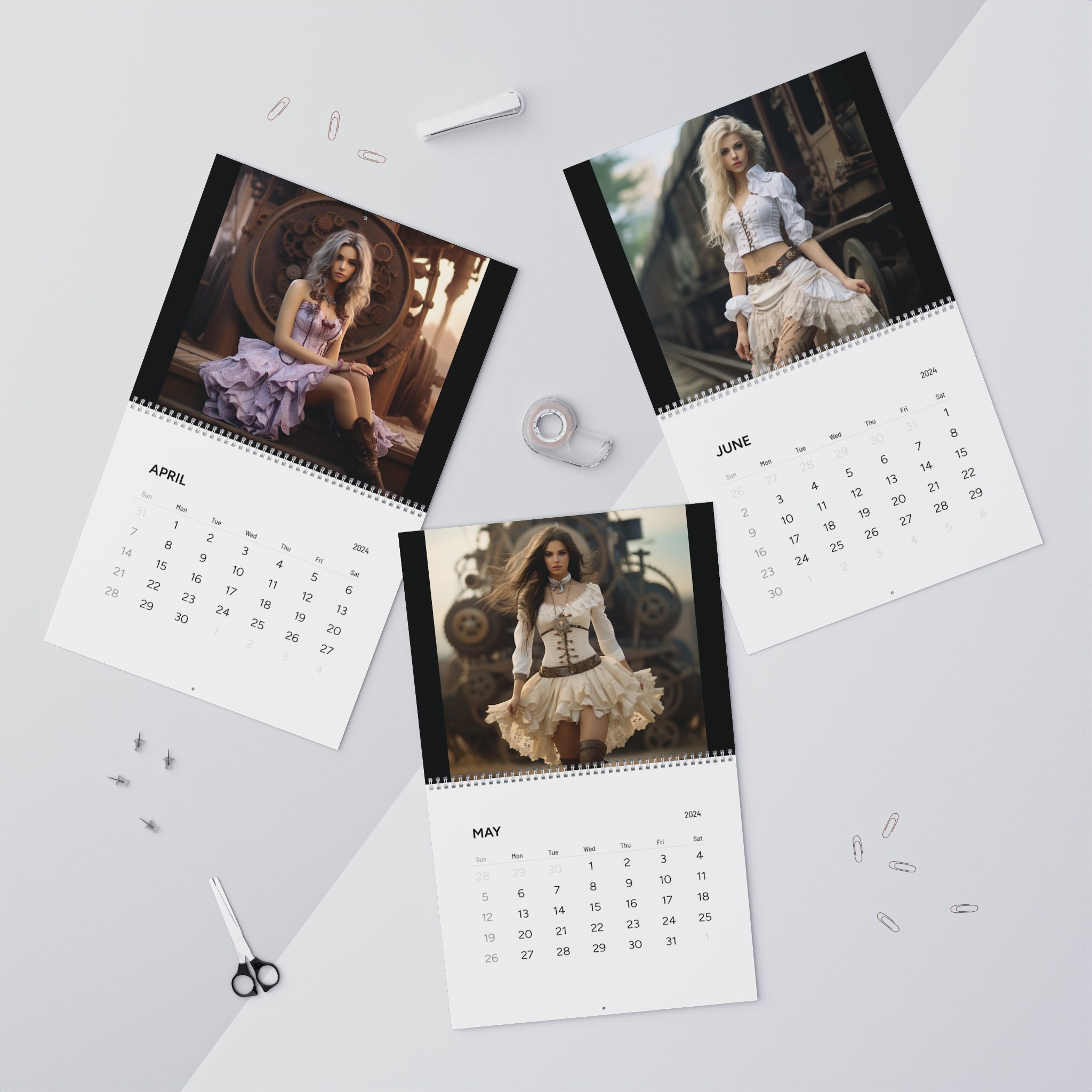 Steampunk Women, Steampunk Calendar, Steampunk Women Calendar, Calendar ...