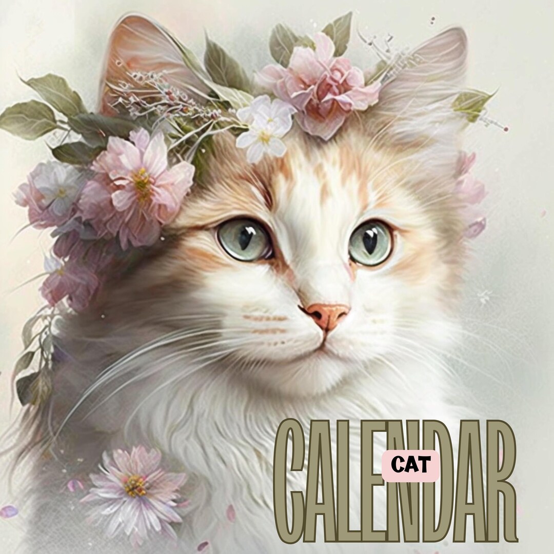2025 Shabby Chic Cat Calendar: Charming Wall Decor & Gift Idea for ...