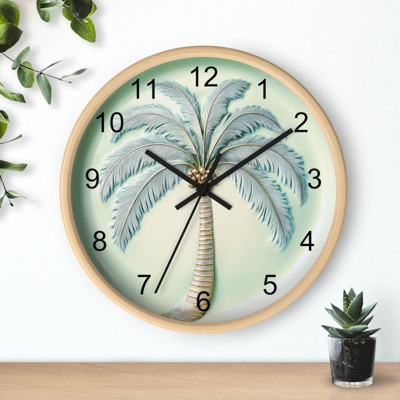 Palm Tree Clock - Etsy