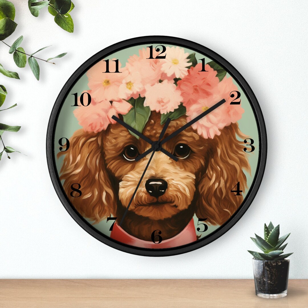 Dog Wall Clock, Retro Dog Clock, Dog Clock, Retro Clock, Gift Giving ...