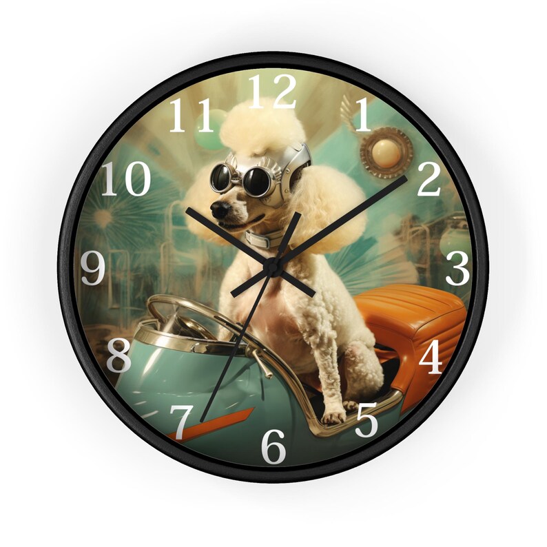 Vintage Poodle Wall Clock: Retro Bicycle Design, Eclectic Decor - Etsy