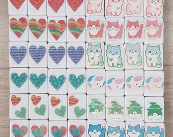 Mahjong Tile Set, Mahjong Blocks Set, Cute Mahjong Set, Mahjong Game ...