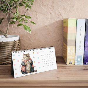 Whimsical 2025 Fat Cat Calendar Cute Tabletop Organizer & Gift Idea - Etsy