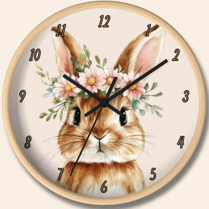 Bunny Clock - Etsy