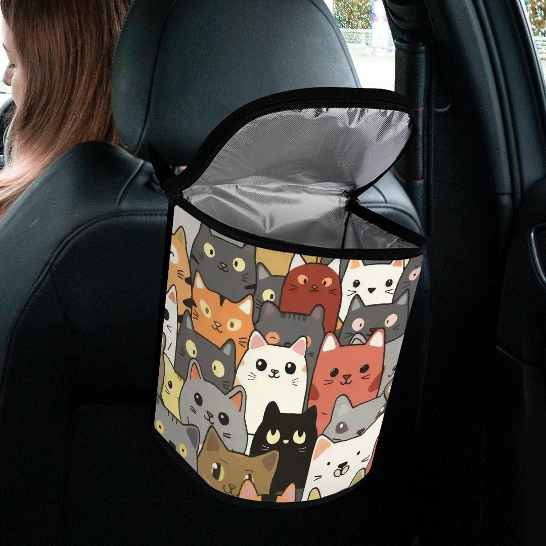 Cat Trash Bin, Adorable Car Garbage Organizer, Ideal Driver Present ...
