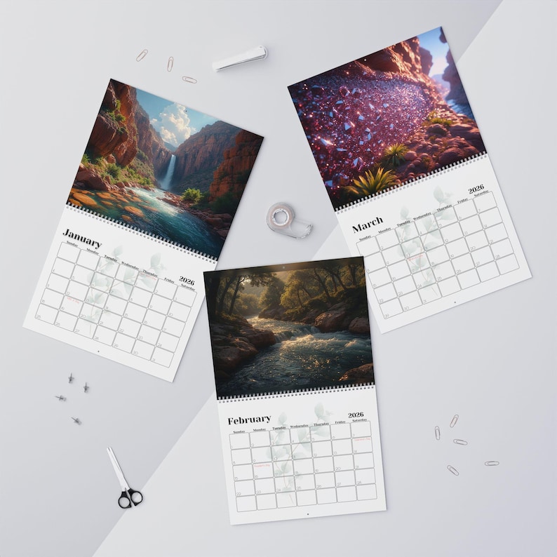 2026 Nature Wall Calendar Scenic Monthly Landscape Photography ...