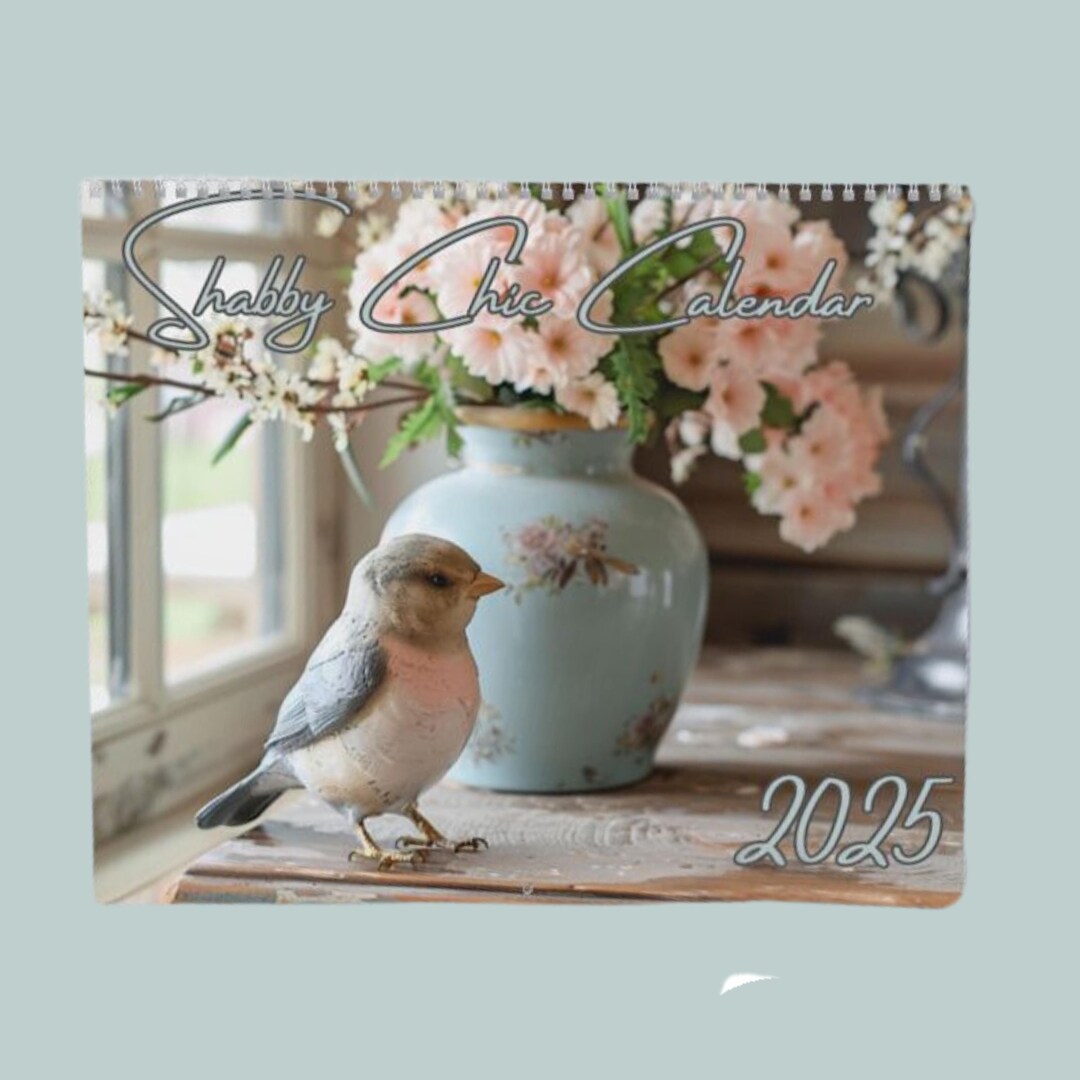 Chic Calendar, Shabby Chic Calendar, 2025 Calendar, Gift Giving Idea - Etsy