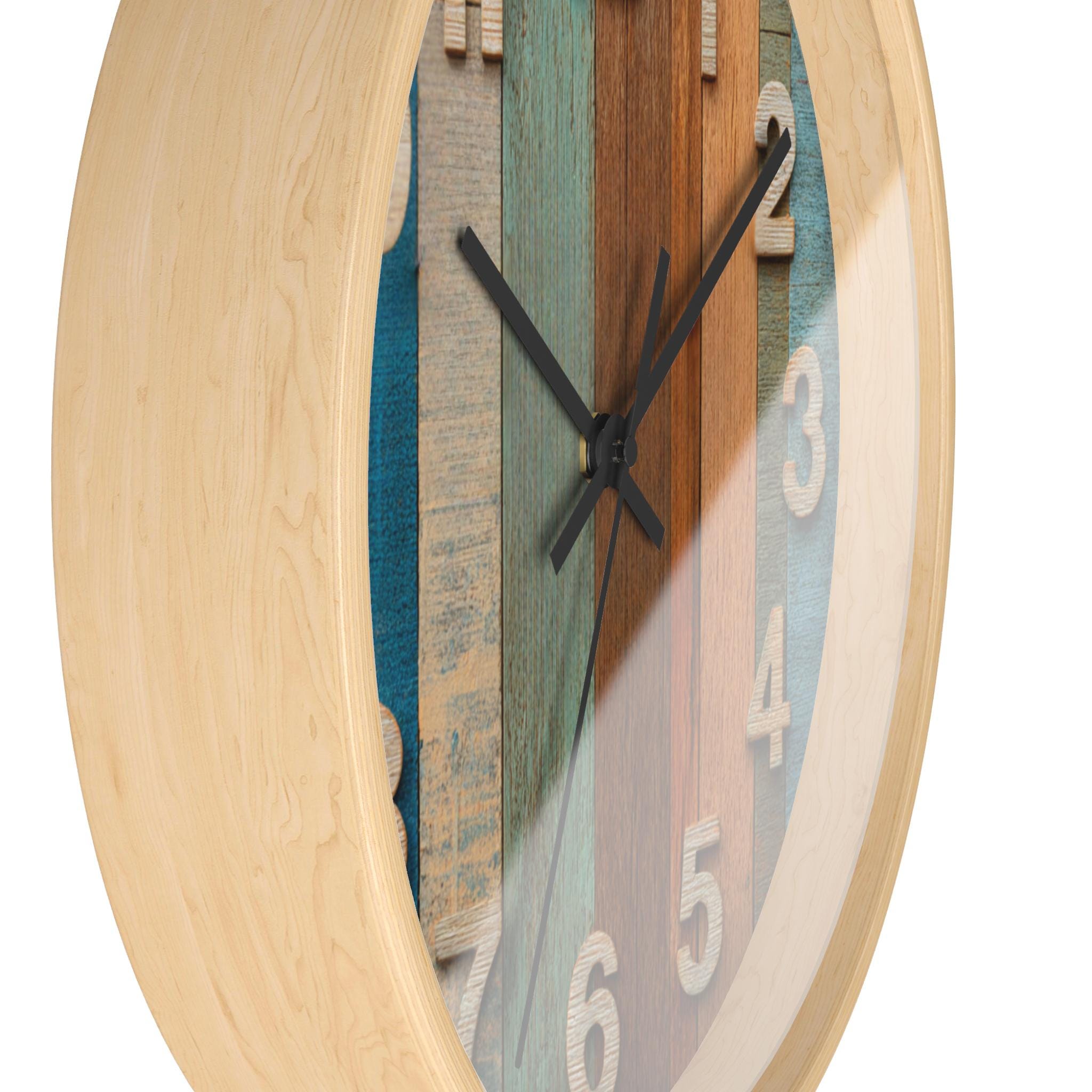 Rustic Wooden Wall Clock: Farmhouse Kitchen Decor, 10" - Etsy