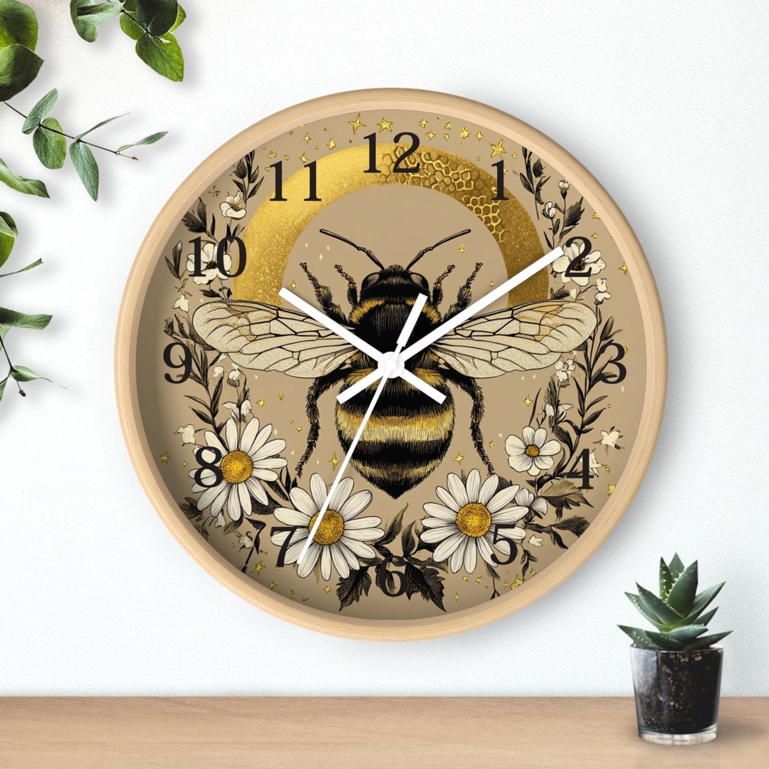 Bee Hive Wall Clock: Farmhouse Decor for Beekeepers & Honey Enthusiasts ...
