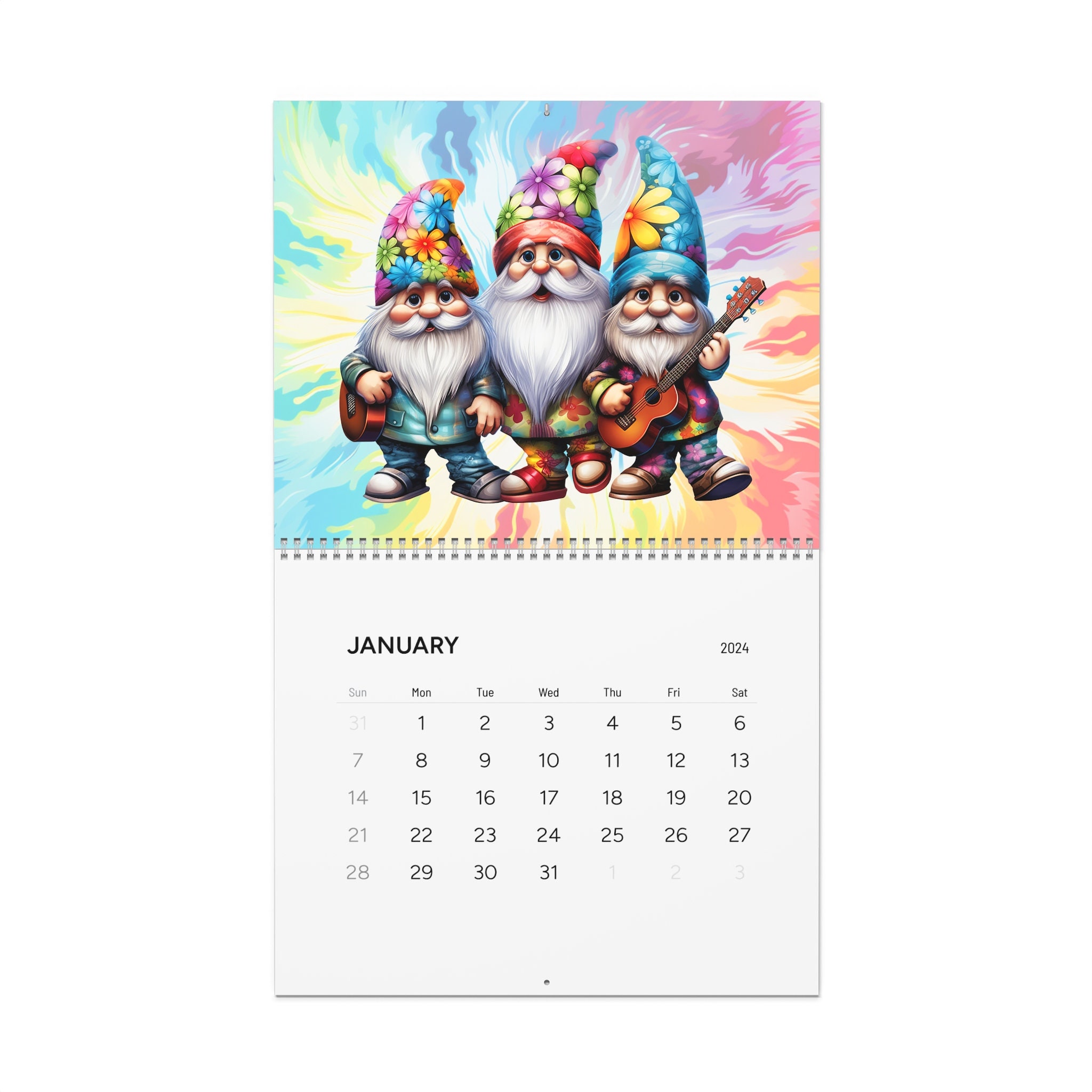 Hippy Gnome Calendar, Hippy Calendar, Gnome Calendar, Kitchen Wall ...