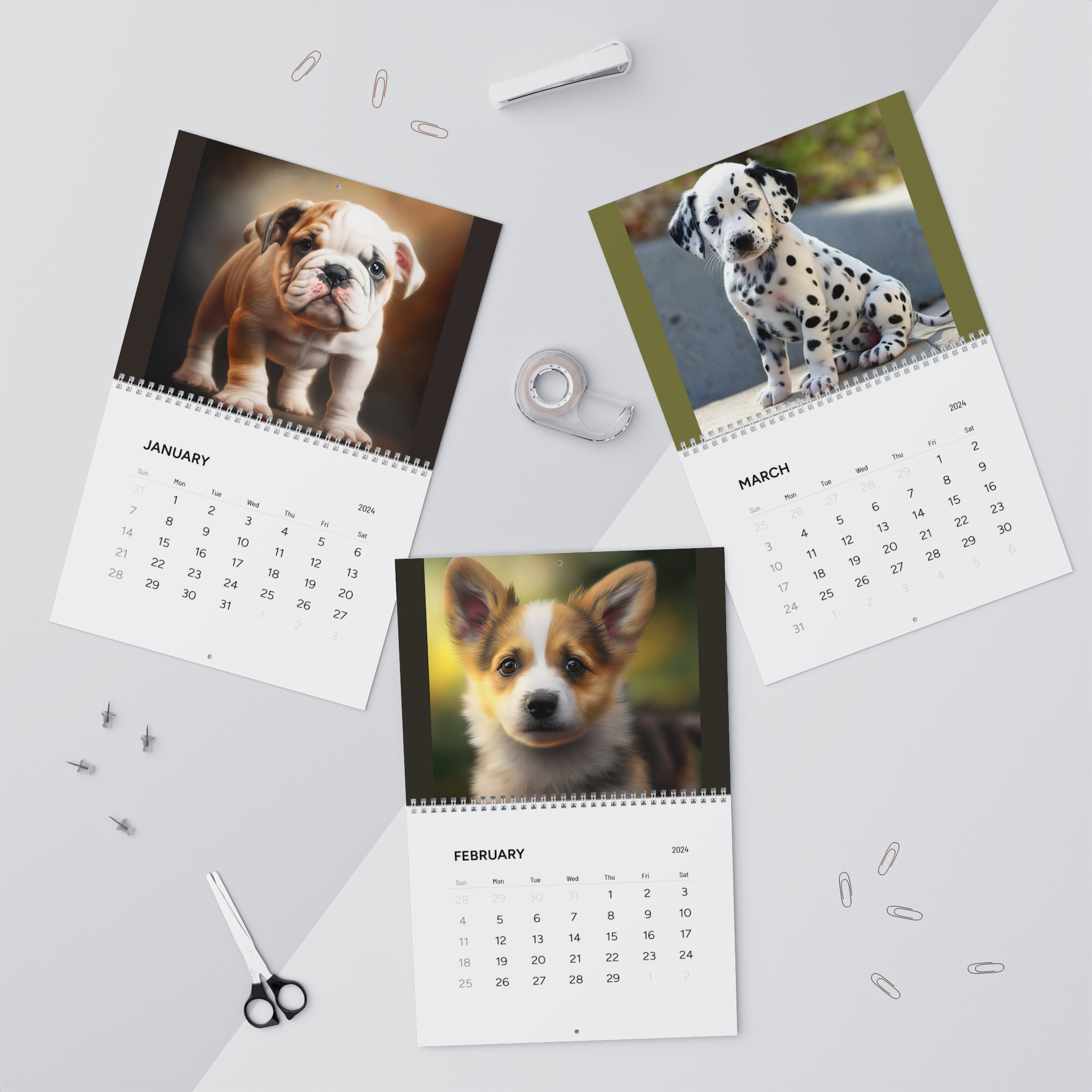 Puppy Calendar, Calendar With Dogs, Dog Calendar, Wall Calendars ...