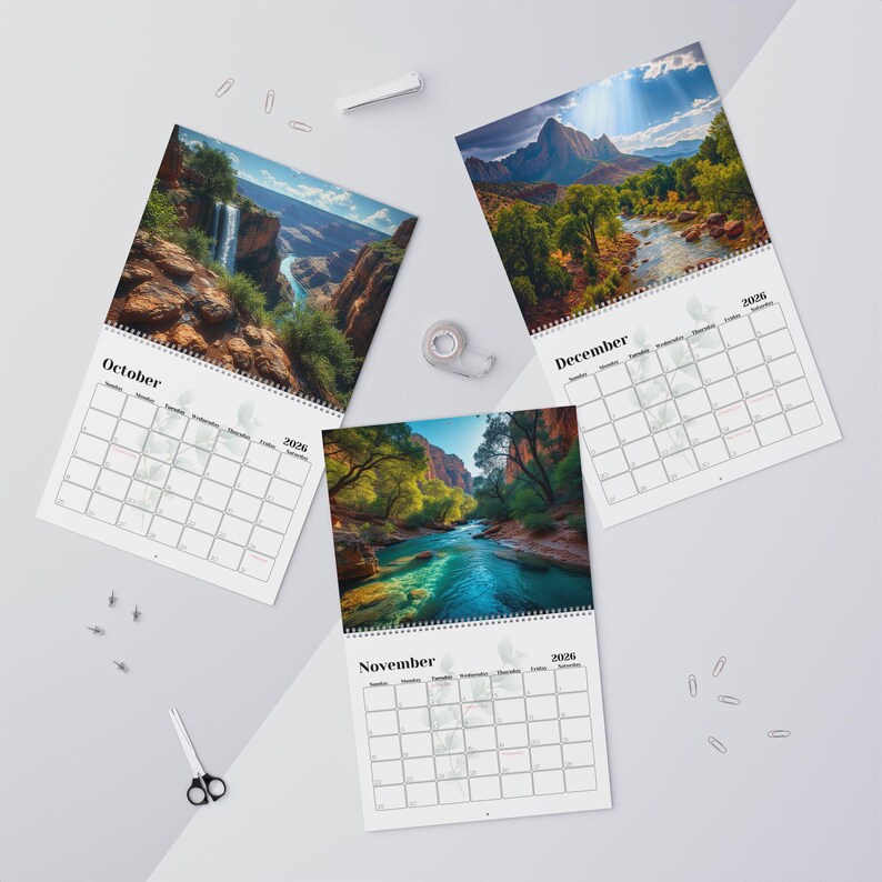 2026 Nature Wall Calendar Scenic Monthly Landscape Photography ...