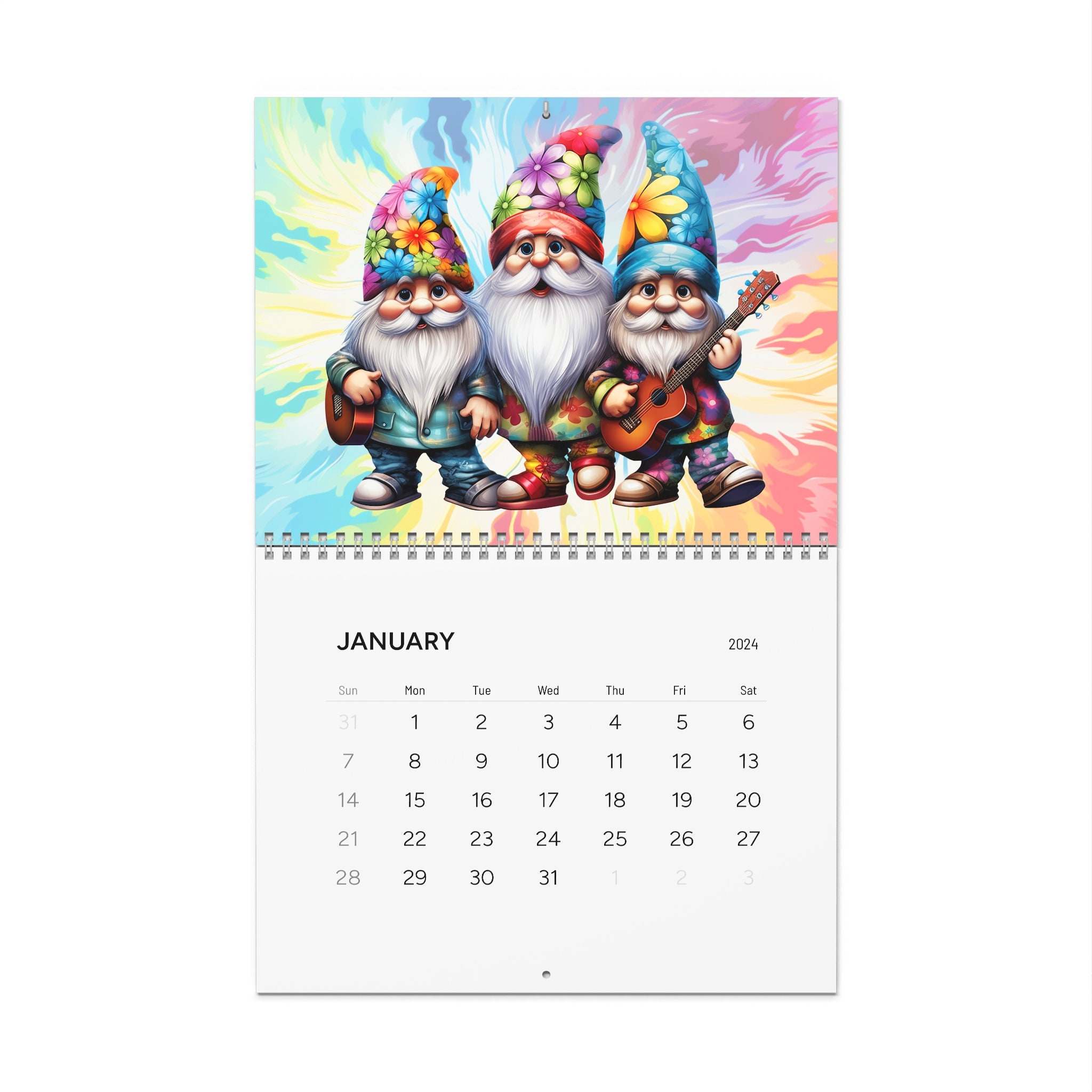 Hippy Gnome Calendar, Hippy Calendar, Gnome Calendar, Kitchen Wall ...