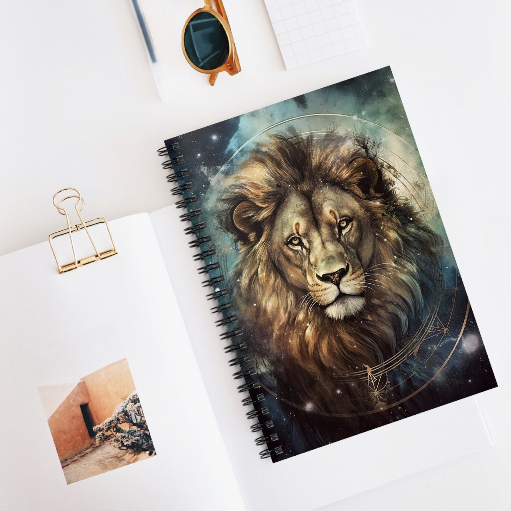 Leo the Lion, Lion Spiral Notebook, Lion Notebook, Lion Journal, Animal ...