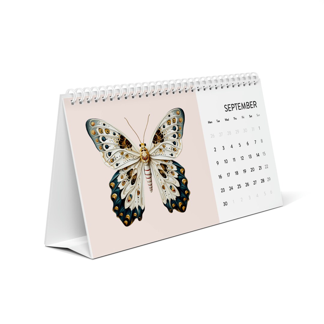 Butterfly Calendar Dragonfly Calendar Butterfly Wall - Etsy