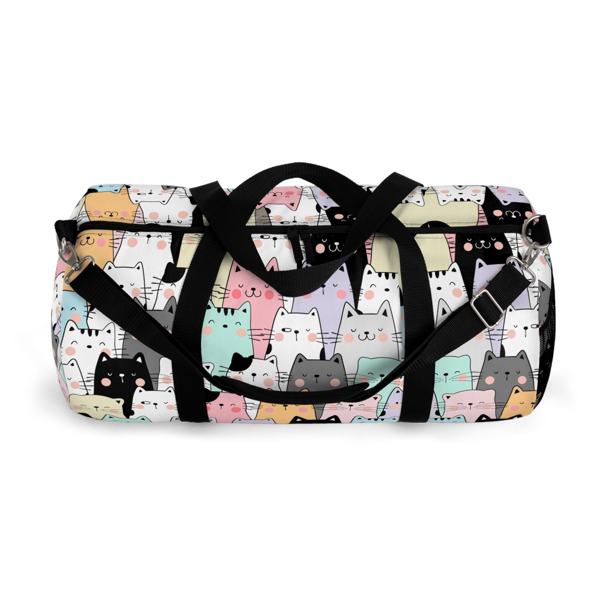 Pastel Cat Duffel Bag Cat Duffel Bag Pastel Duffel Bag Duffle Bag With Cats Host T Etsy