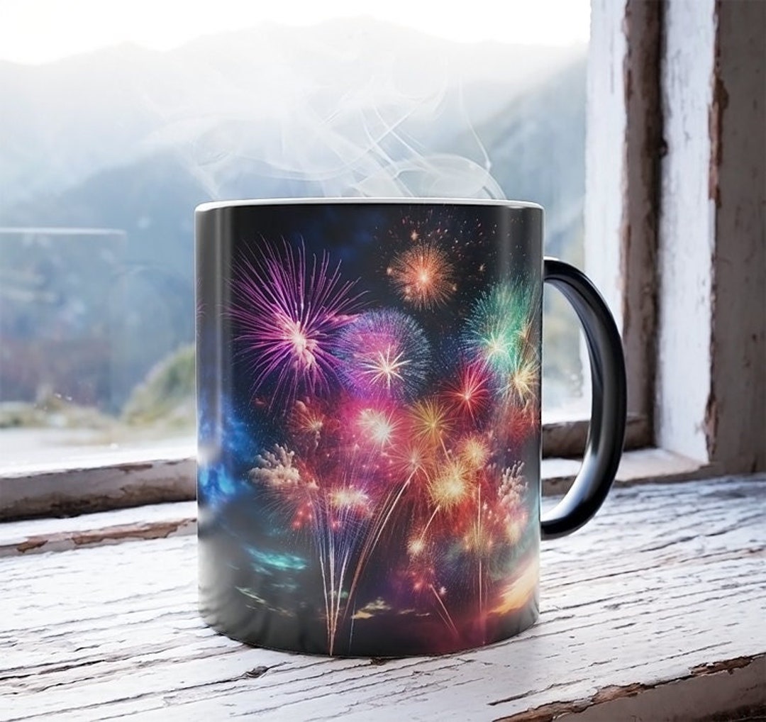 Fireworks Color Morphing Mug, Fireworks Color Changing Mug, Fireworks ...