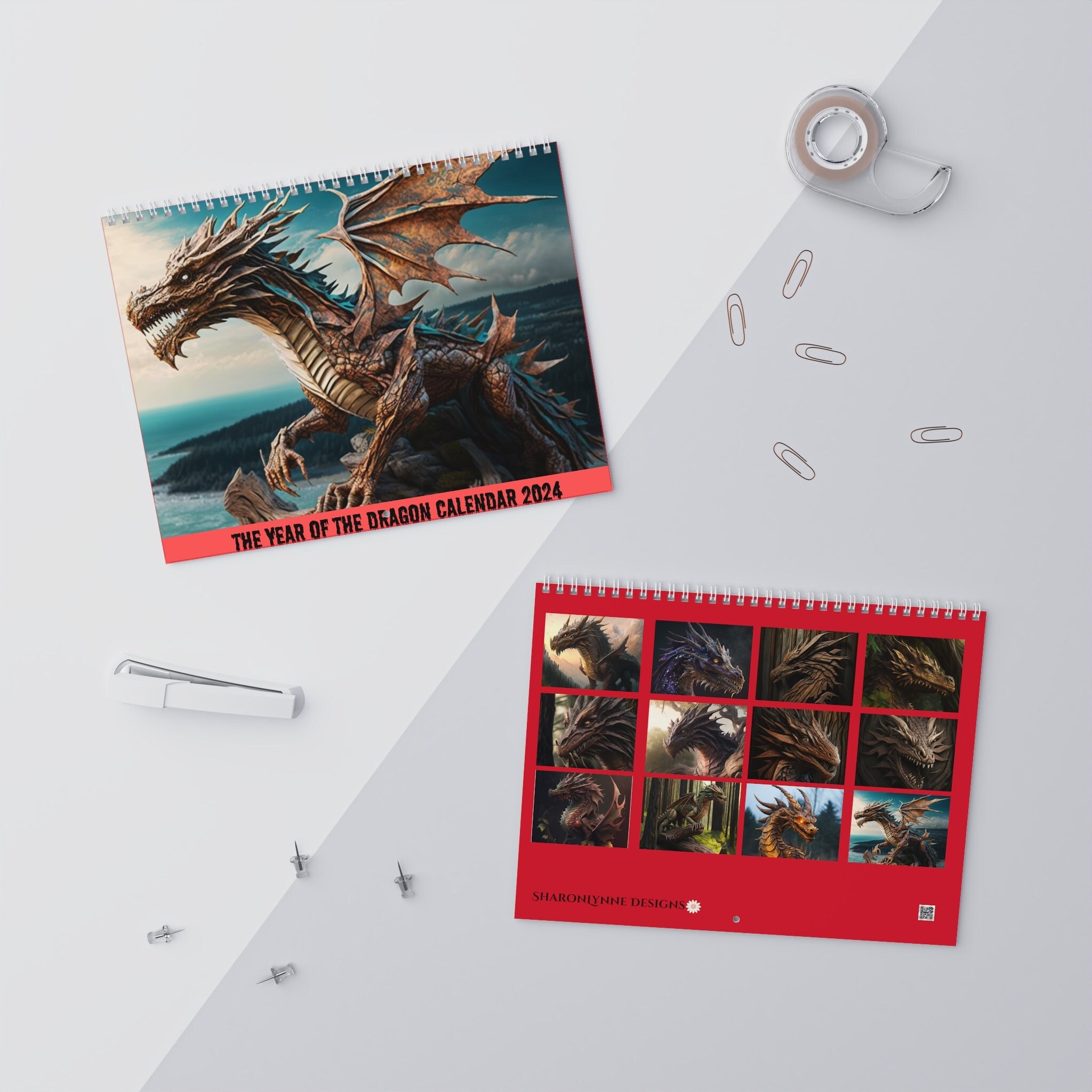 Year of the Dragon, Dragon Wall Calendars, Version 2 Dragon Calendar ...