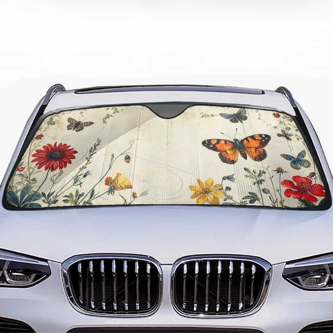 Butterfly Car Shade, Sun Shade for Car, Vehicle Sun Shade, Windshield ...
