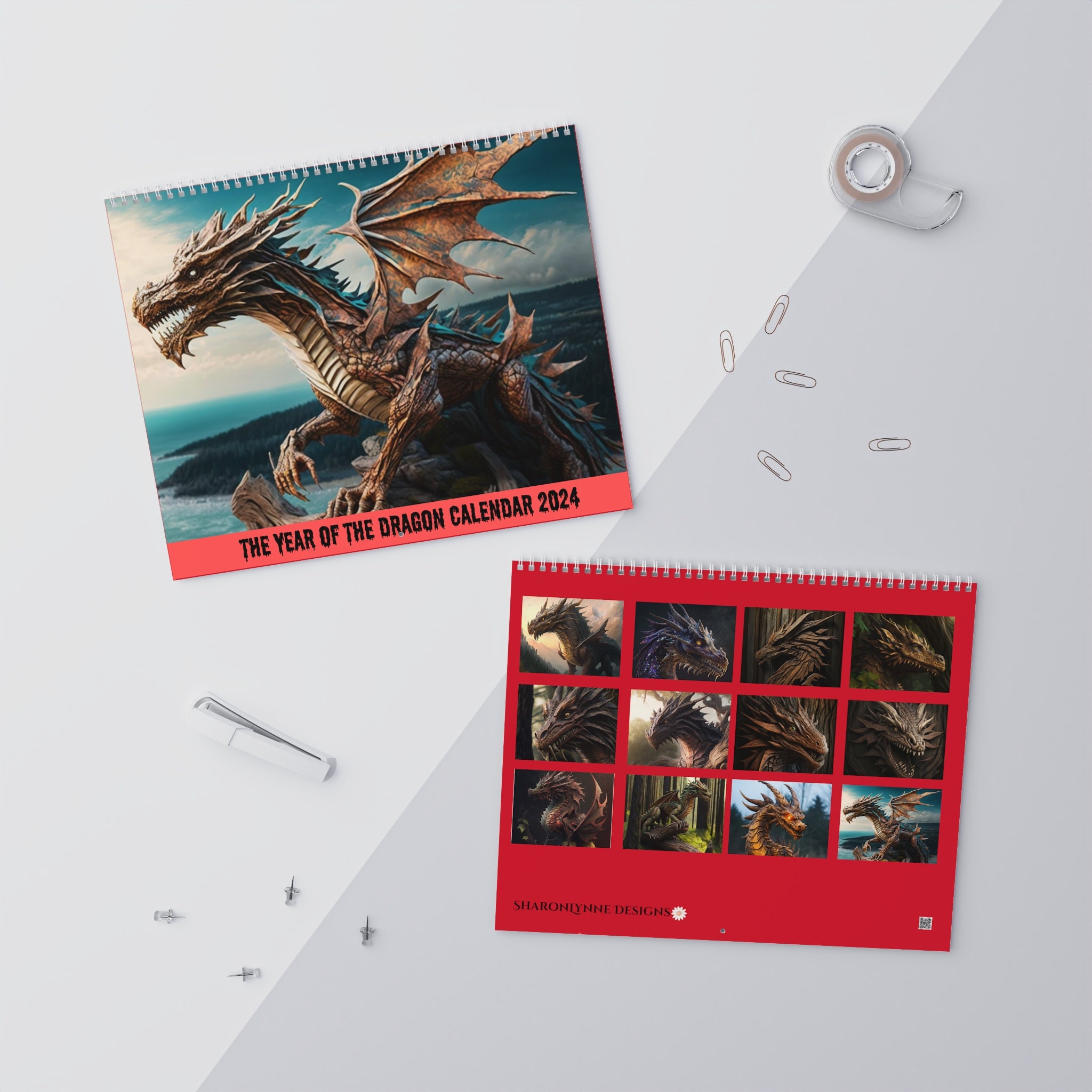 Year of the Dragon, Dragon Wall Calendars, Version 2 Dragon Calendar ...