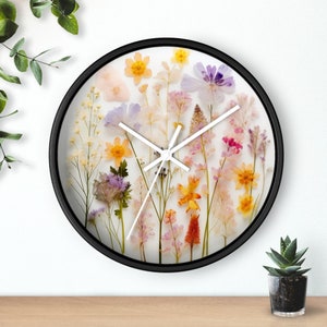 Flower Wall Clock: Elegant Timepiece for Home Decor, Thoughtful Gift ...