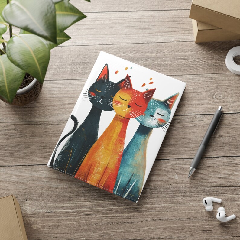 Cat Puffy Cover, Puffy Cover Notebook, Cat Notebook, Cat Journal, Gift ...