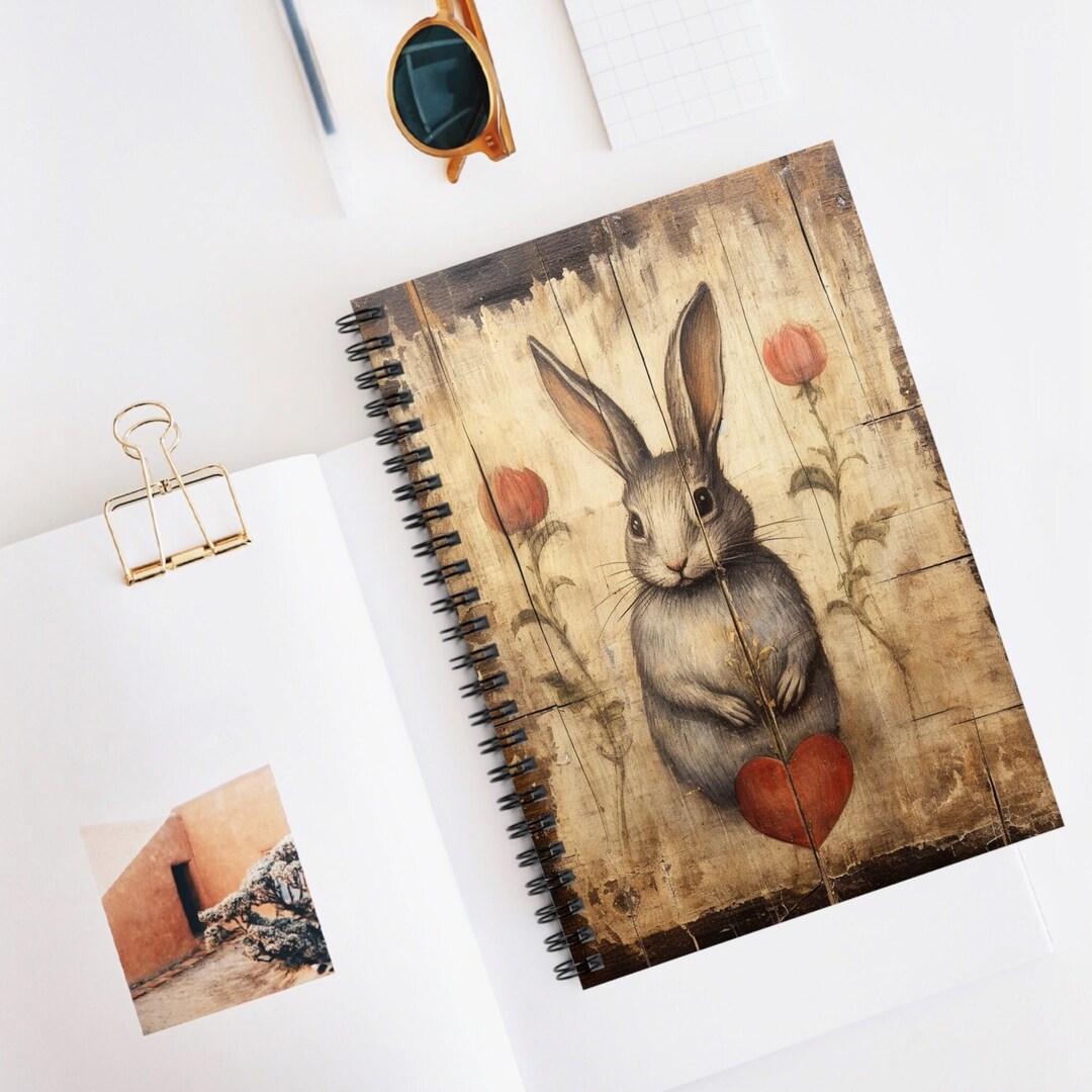 Rabbit Notebook, Rabbit Journals, Bunny Notebook, Bunny Journal, Gift ...