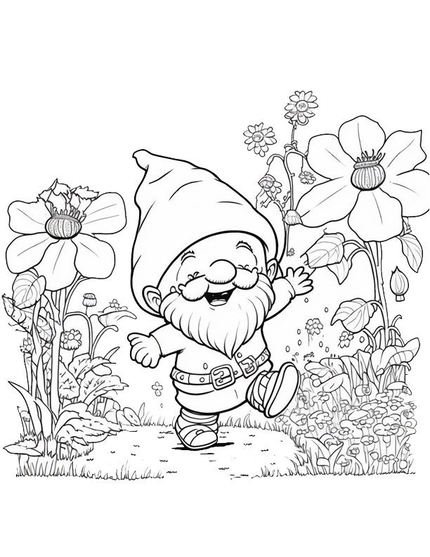Cute Gnome Coloring Pages 20 Pages, Digital Download, Coloring Pages - Etsy