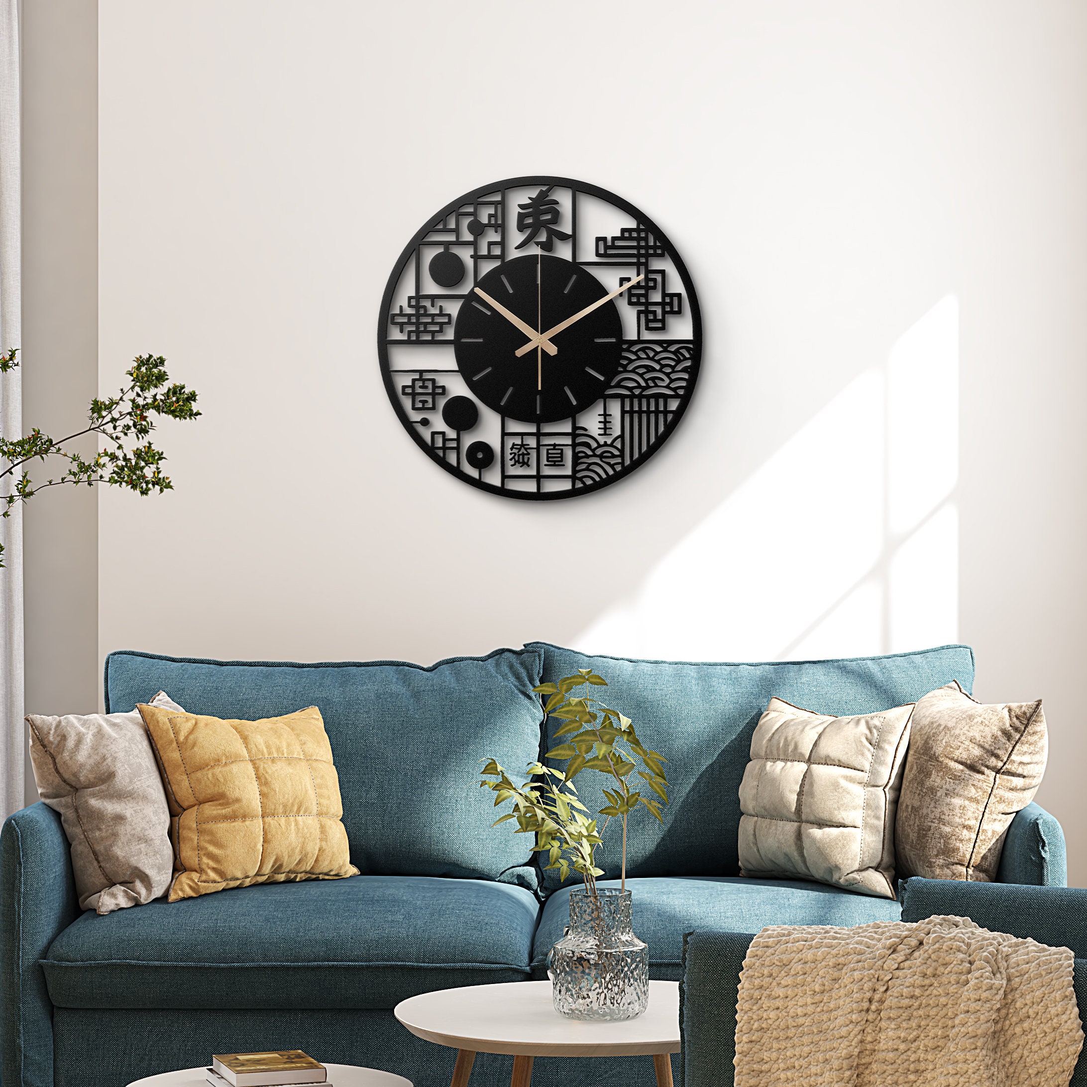 Japanese Metal Wall Clock Clock Gift Decorative Wall Clock Cool Clocks ...