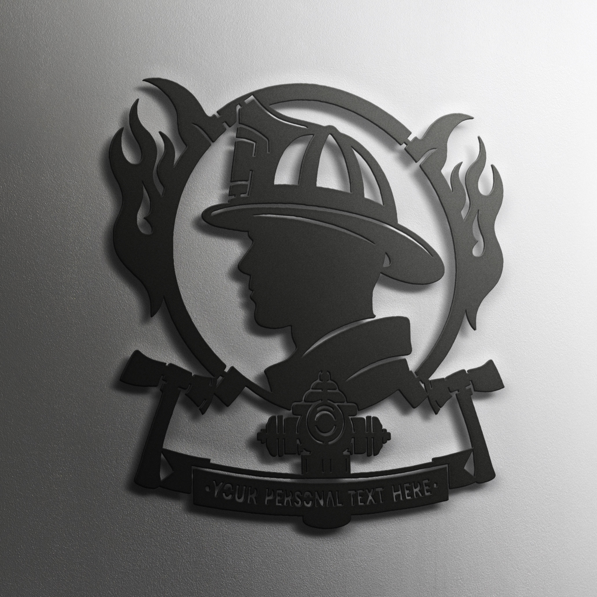 Personalized Firefighter Hero Metal Wall Art Custom Fire Service Decor ...