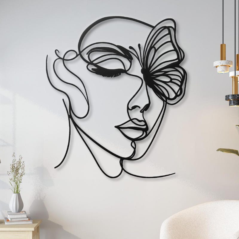 Face Metal Wall Art - Etsy