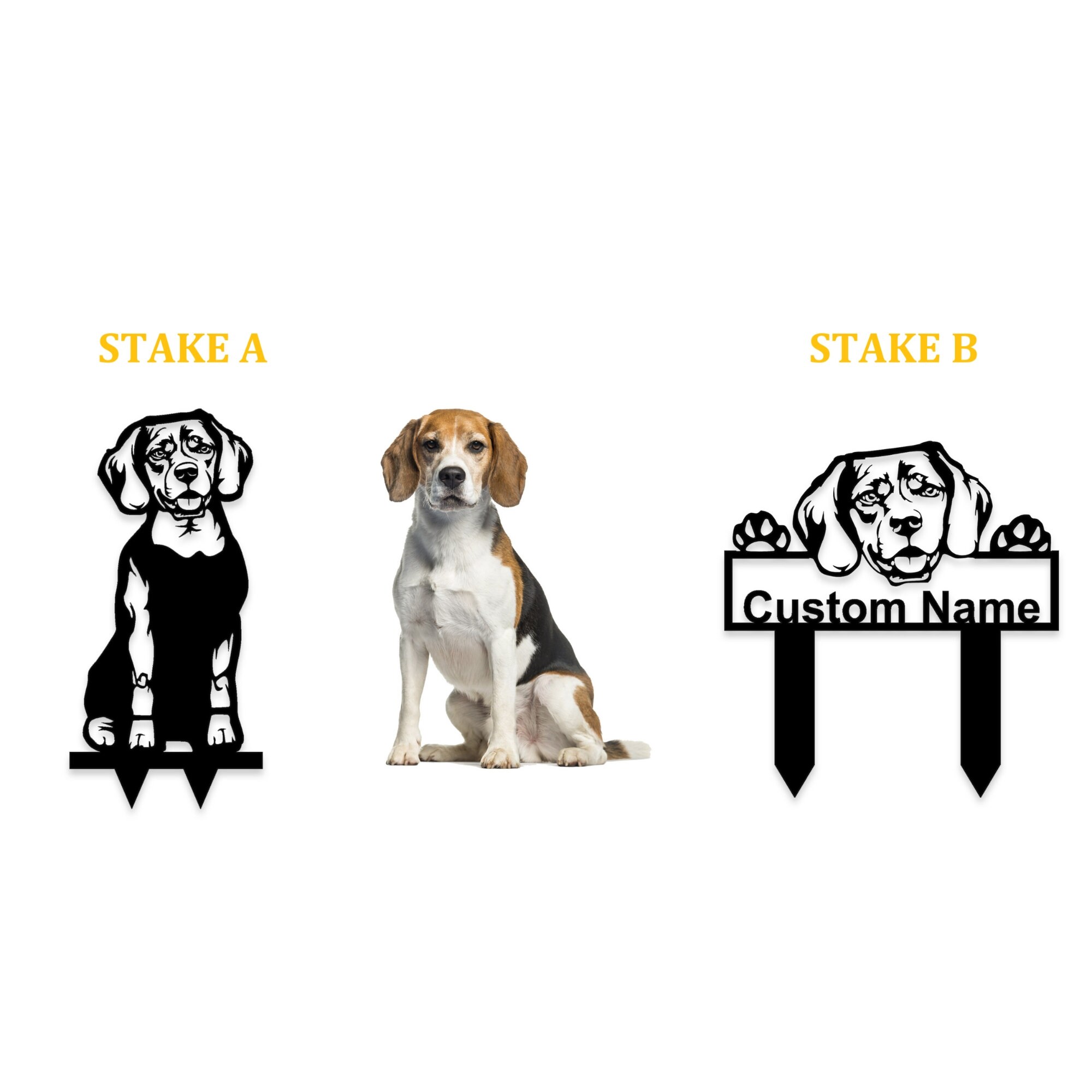 Beagle Dog Metal Garden Decor Custom Metal Outdoor Sign - Etsy