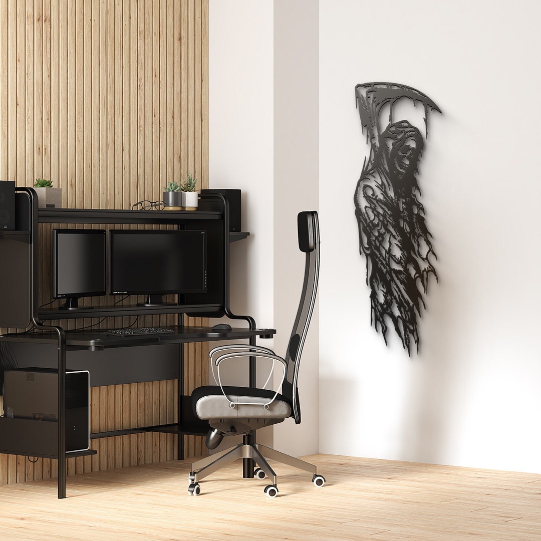 Gothic Reaper Metal Wall Art - Etsy