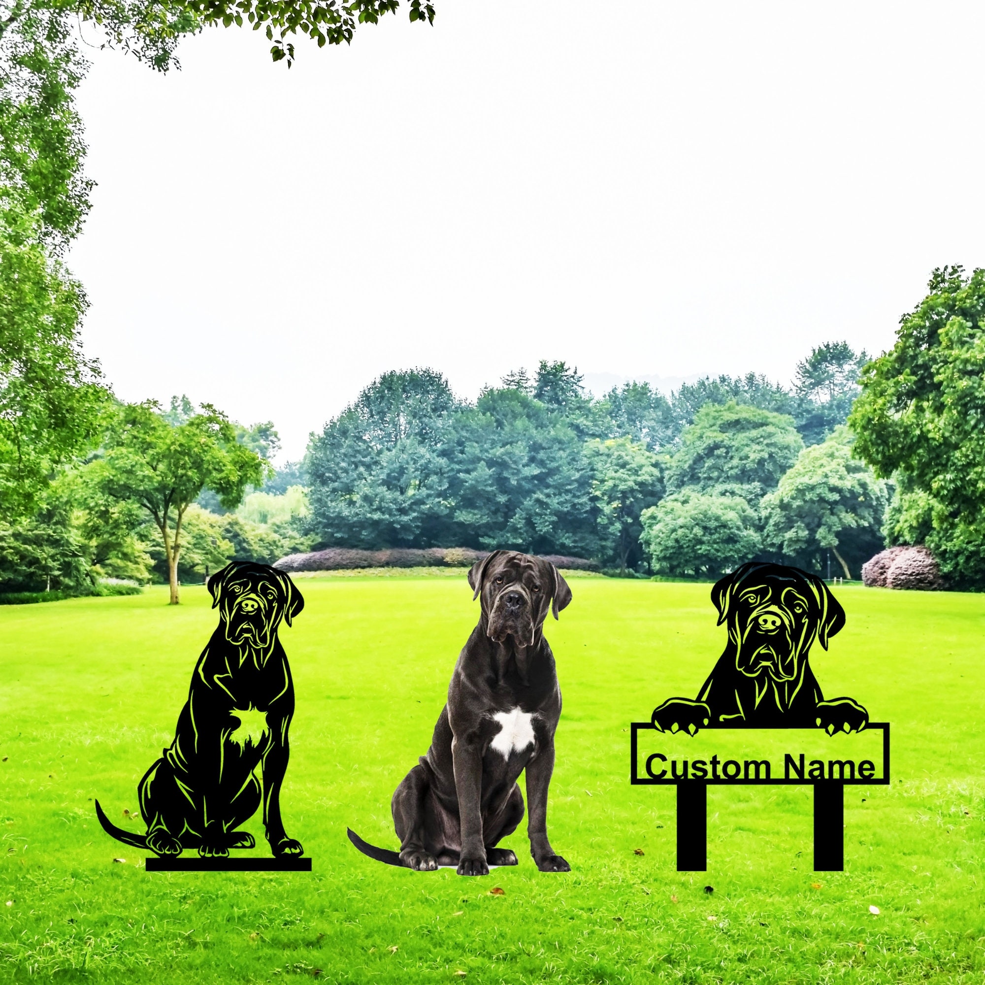 King Cane Corso Dog Custom Portrait, Metal Outdoor Decor, Cáne Corso ...