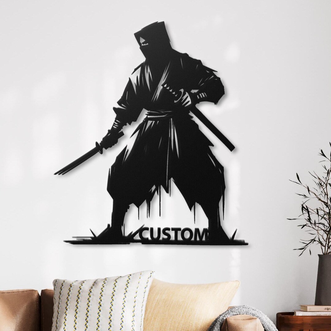 Custom Ninja Metal Wall Art, Personalized Ninja Decor, Martial Arts ...