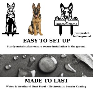 German Shepherd Custom Dog Portrait for Outdoor Garden Decor, Metal ...