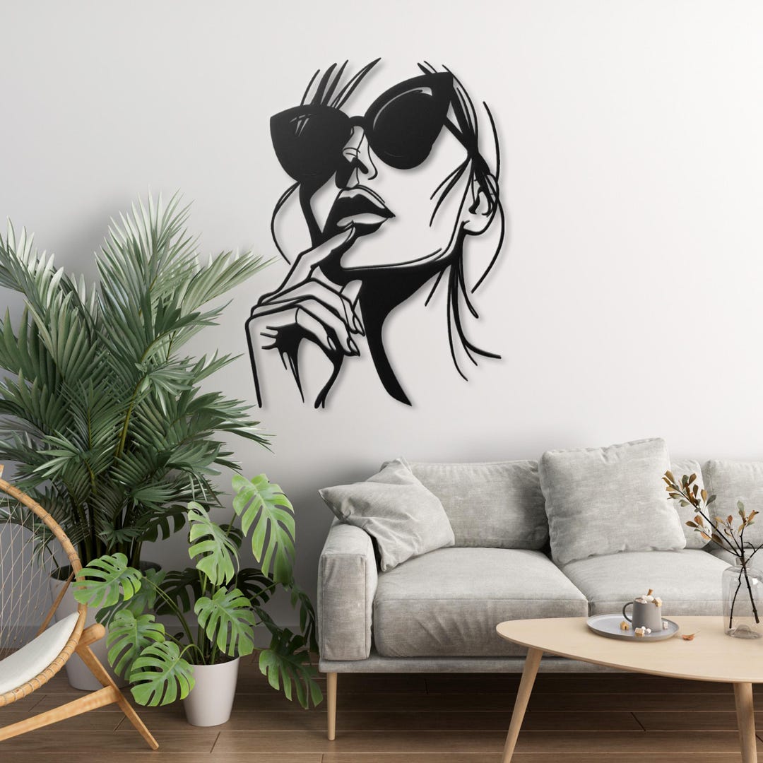 Fashion Diva Metal Wall Art | Modern Woman Decor - Etsy