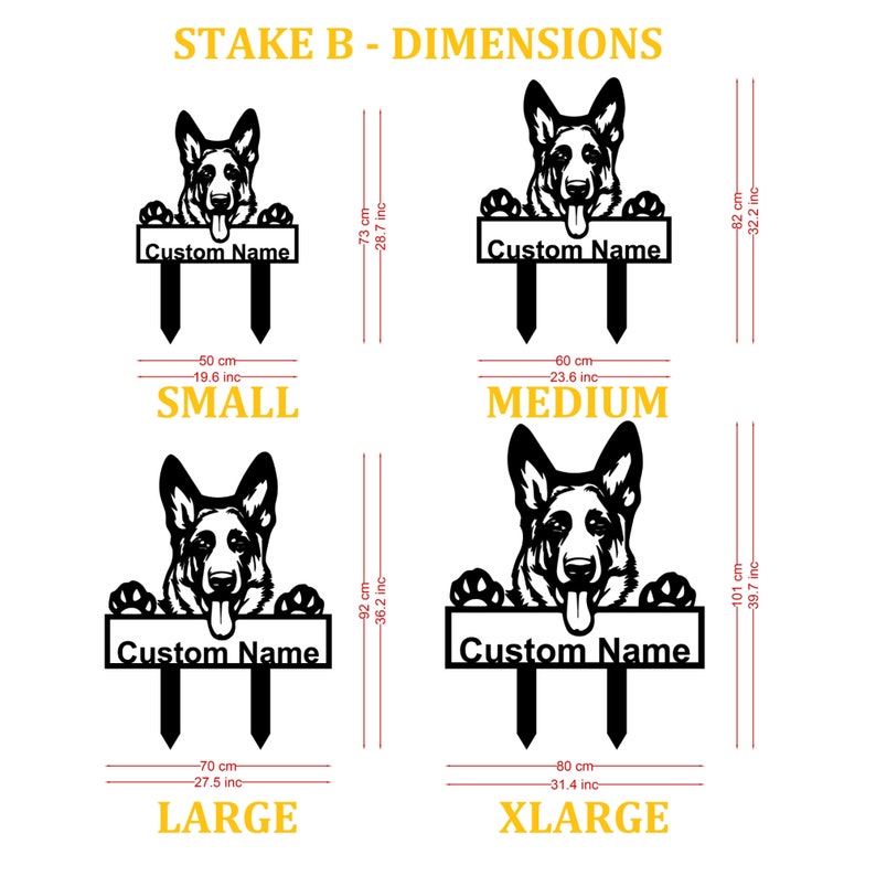 German Shepherd Custom Dog Portrait for Outdoor Garden Decor - Etsy