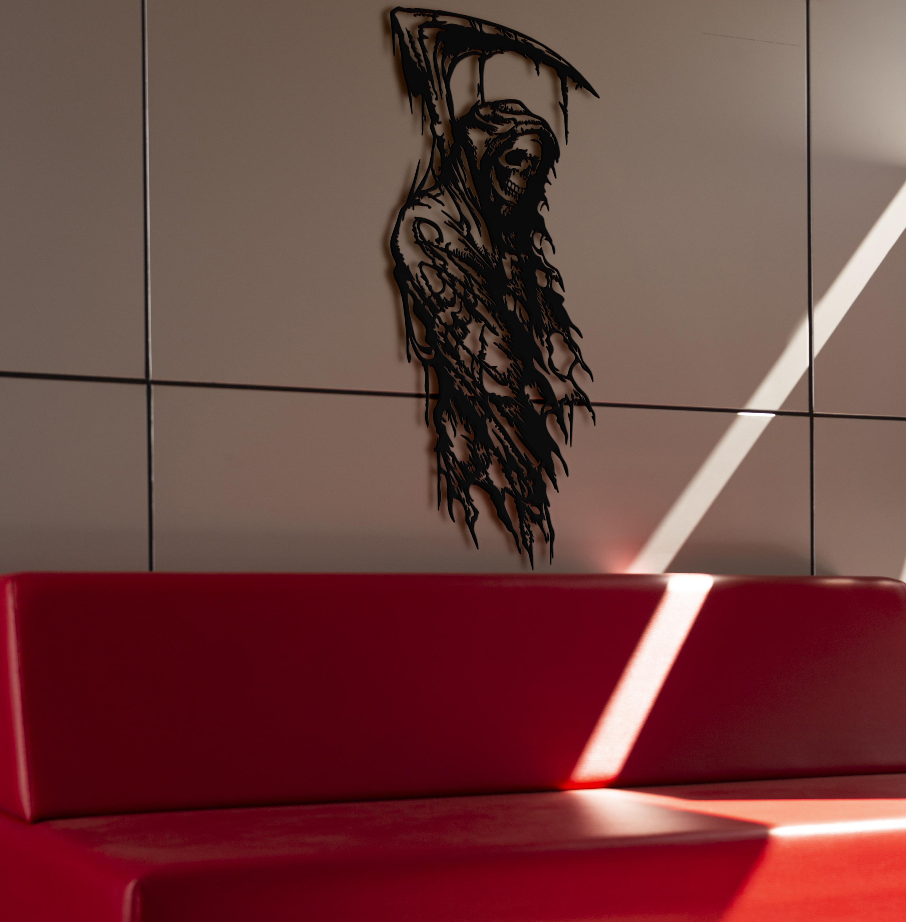 Gothic Reaper Metal Wall Art - Etsy