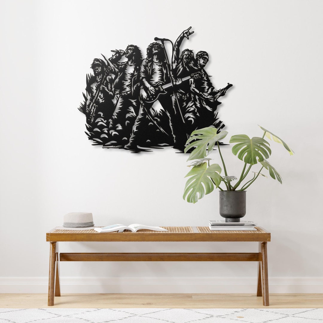 Rock Band Metal Wall Art, Music Room Wall Decor - Etsy