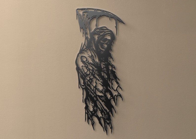 Gothic Reaper Metal Wall Art - Etsy