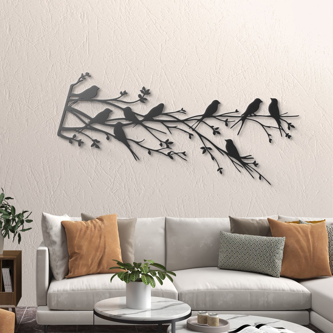 Tree Branch Metal Wall Art Birds Wall Decor Nature Home Accent - Etsy