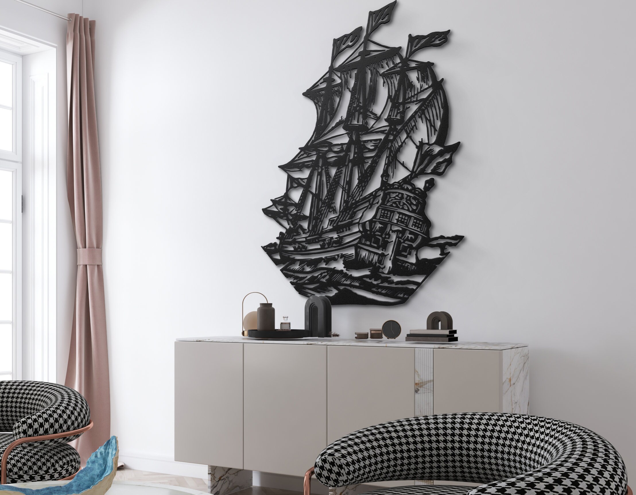 Pirate Ship Metal Wall Art - Etsy