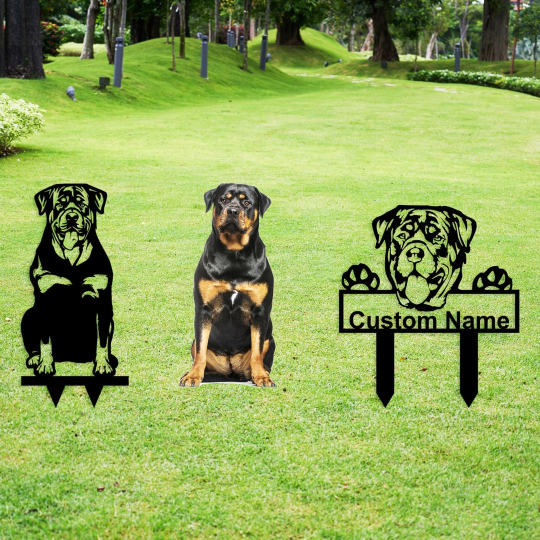 Custom Rottweiler Dog Metal Yard Sign, Pet Memorial Gift - Etsy