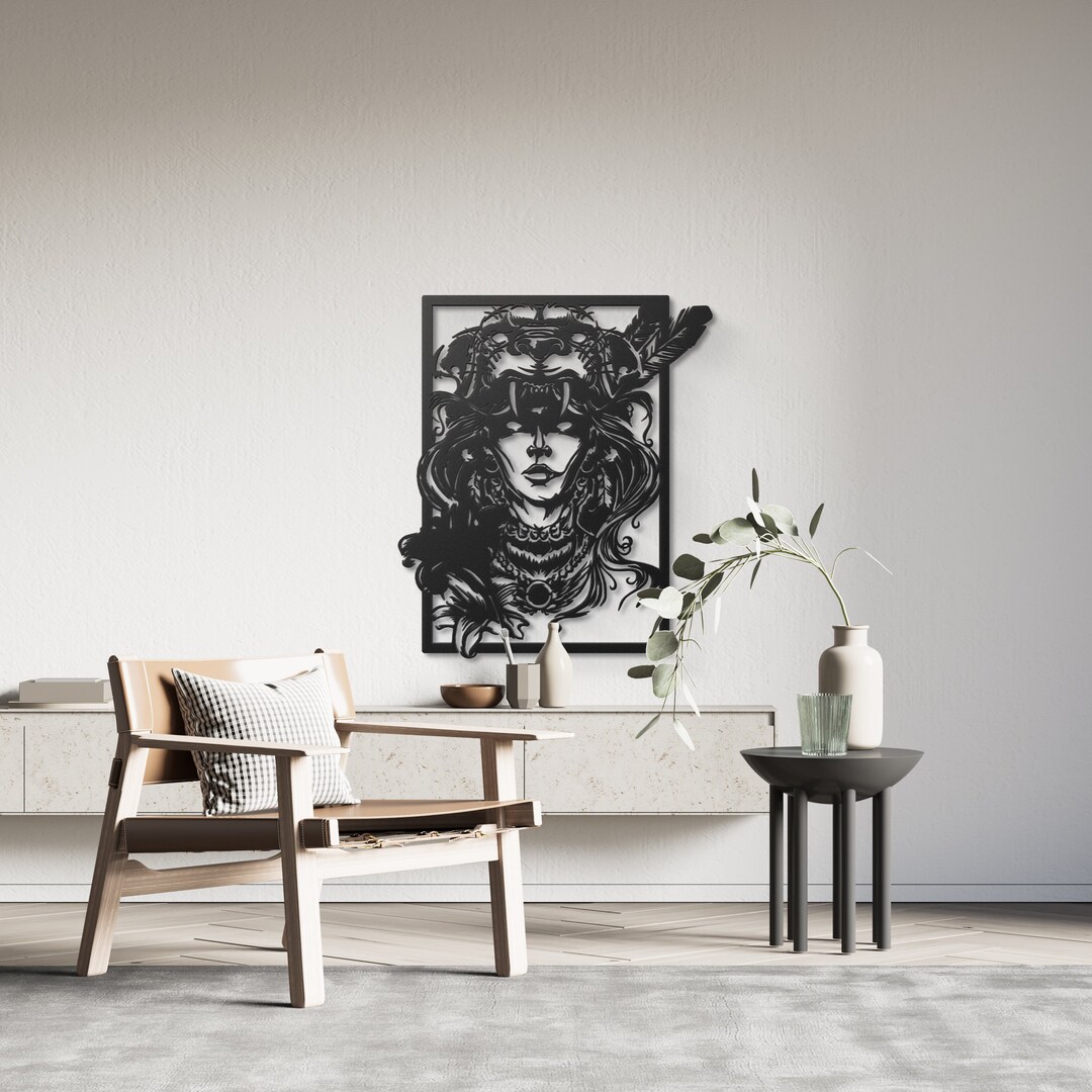 Apache Warrior Metal Wall Art - Etsy