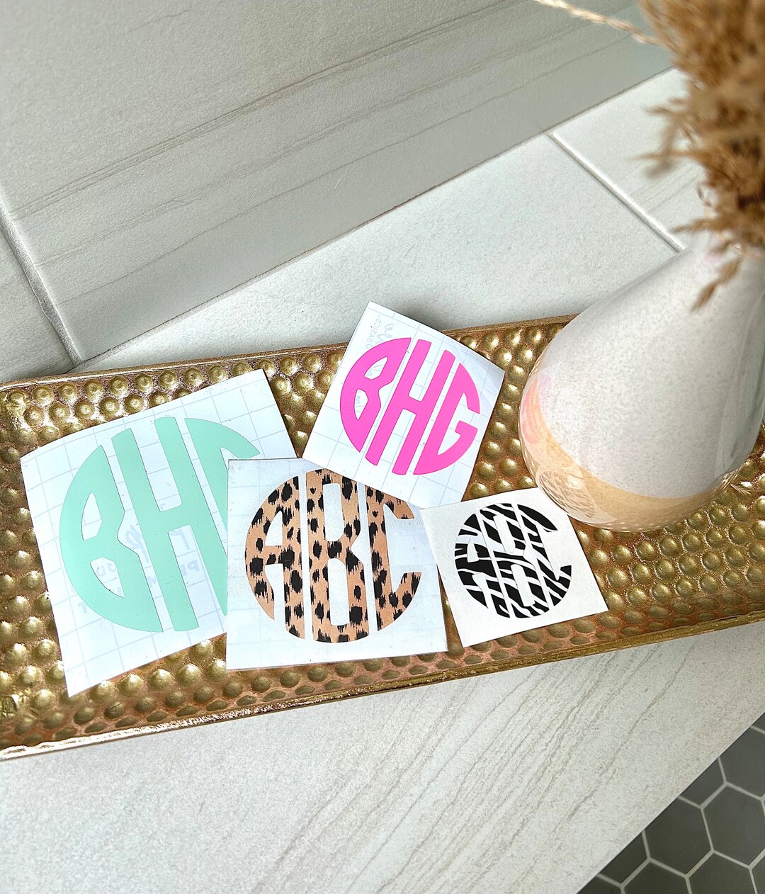 Customizable Monogram Decals // Car Decals // Computer Accessories ...