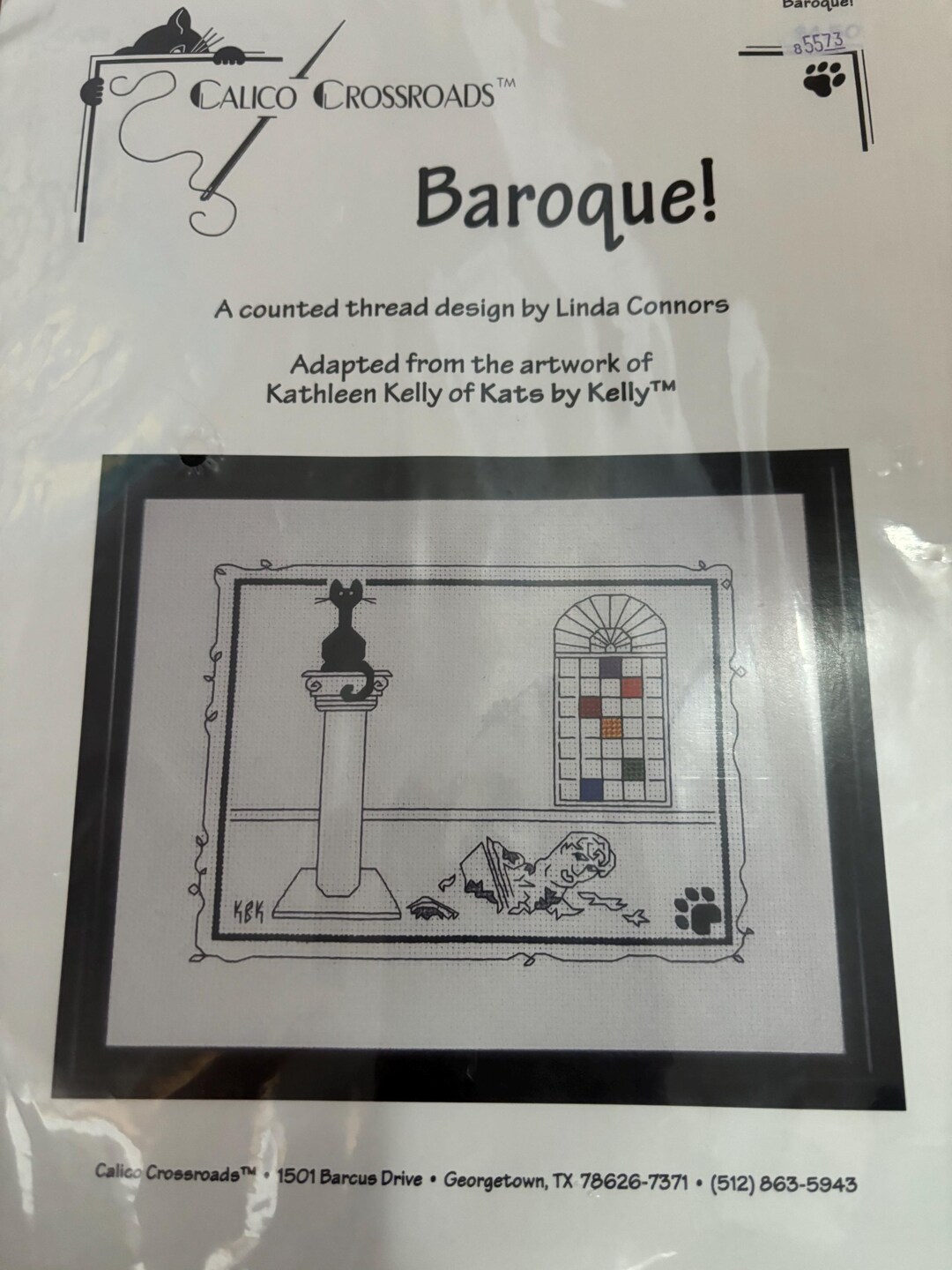 Calico Crossroads KIT. Baroque Cross Stitch Kit. Chart. Floss. Fabric ...