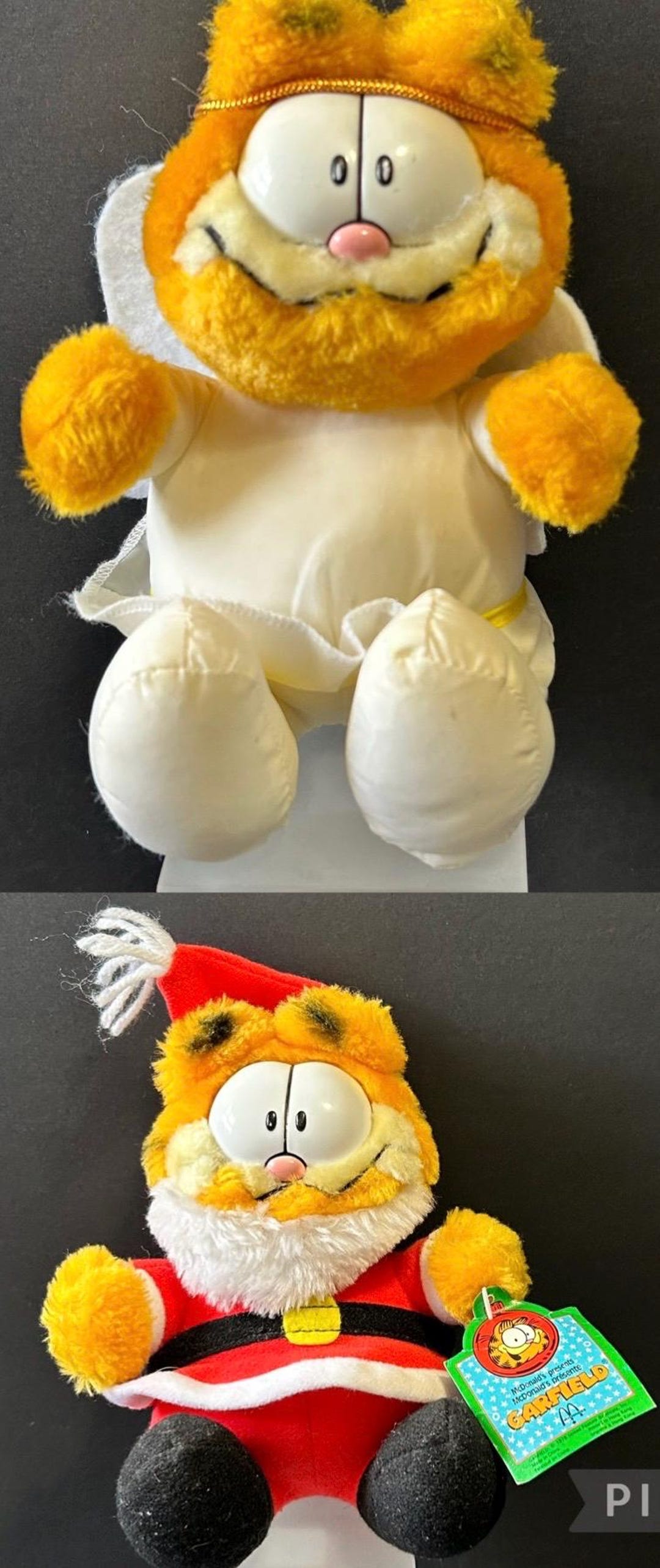 Vintage Garfield Plush Dolls Angel Santa YOU CHOOSE Mcdonalds Stuffie ...