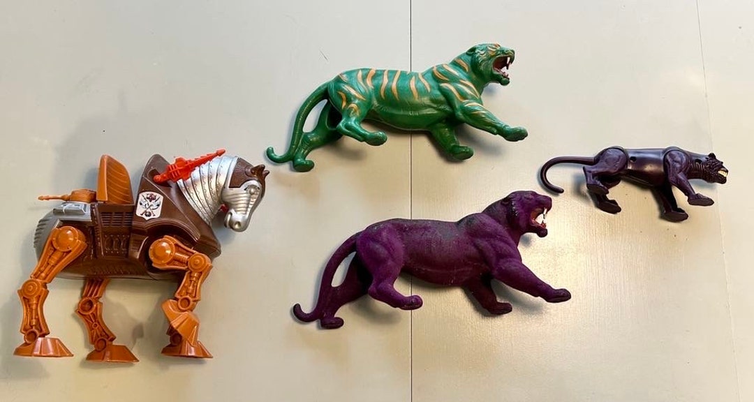 Masters of the Universe MOTU Evil Panthor Action Figure Battle Cat ...